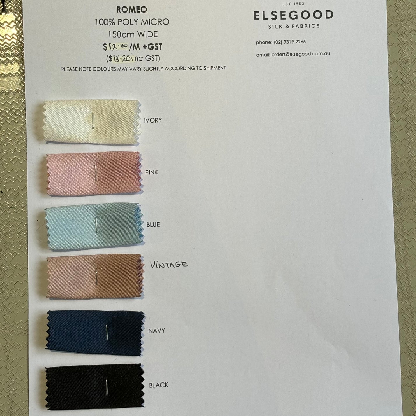 ROMEO MIKADO | TWILL FABRIC – Elsegood Silk & Fabrics